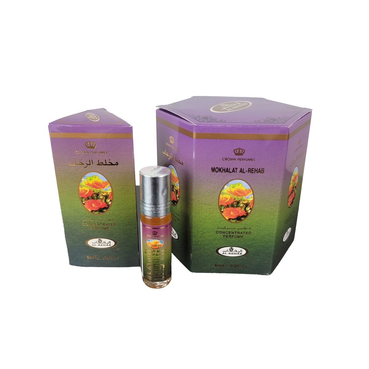 6X PIECES OF Mokhalat Concentrated Perfumes - Al Rehab Crown Perfumes ...