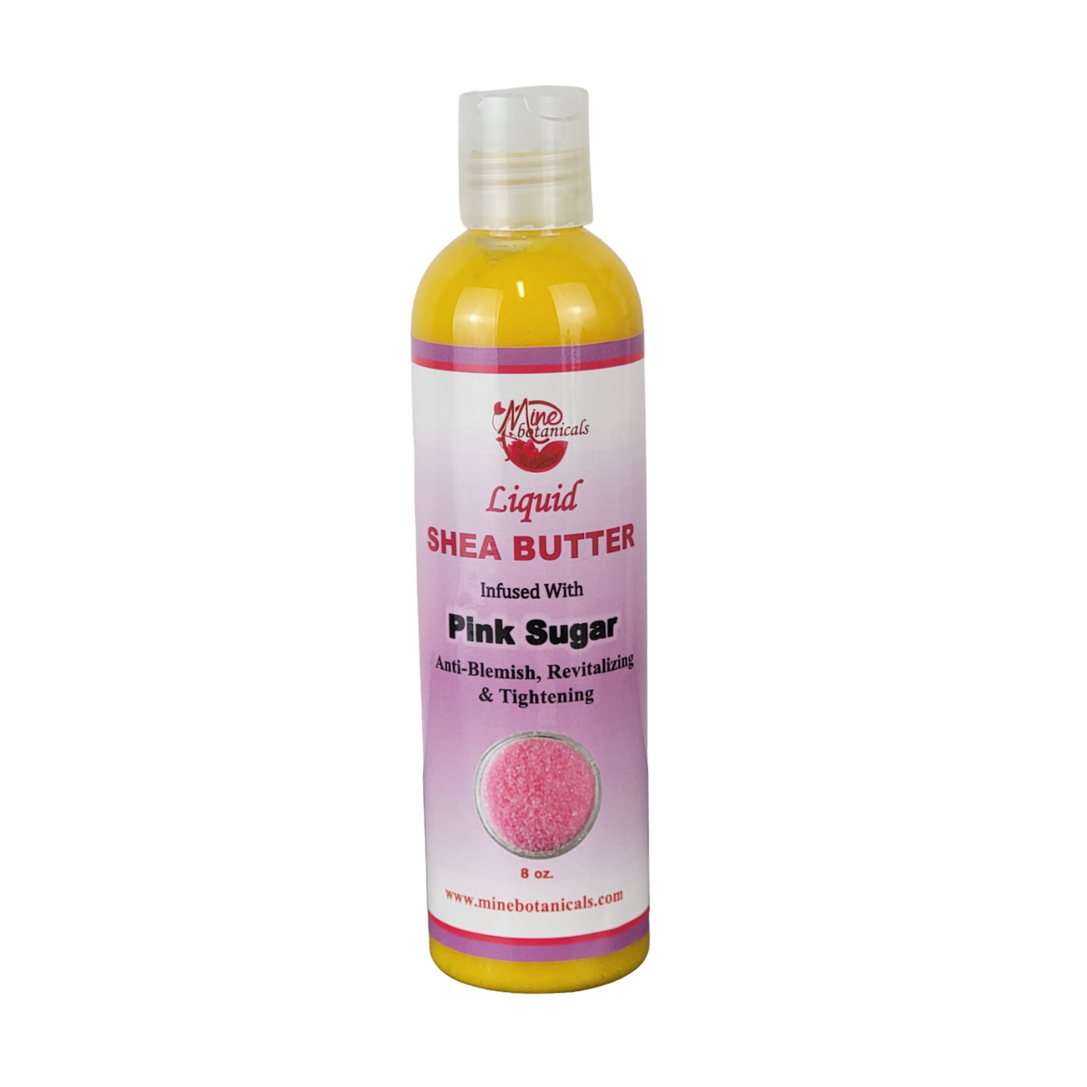 Liquid Shea Butter Infused With Pink Sugar 8 oz By Mine Botanicals ...