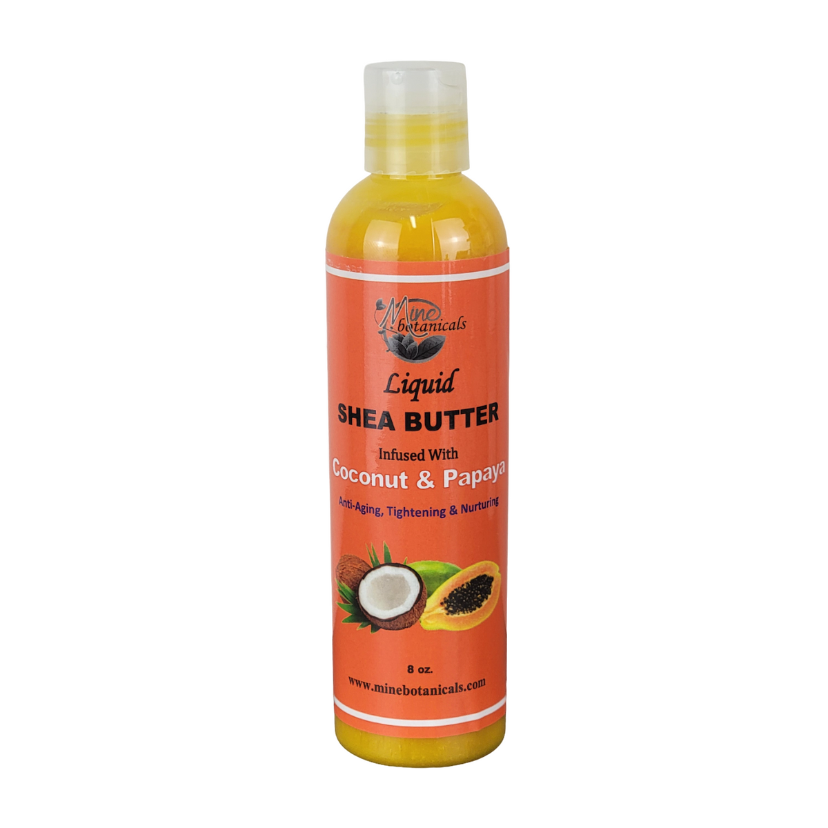 Liquid Shea Butter With Coconut & Papaya 8 oz By Mine Botanicals ...