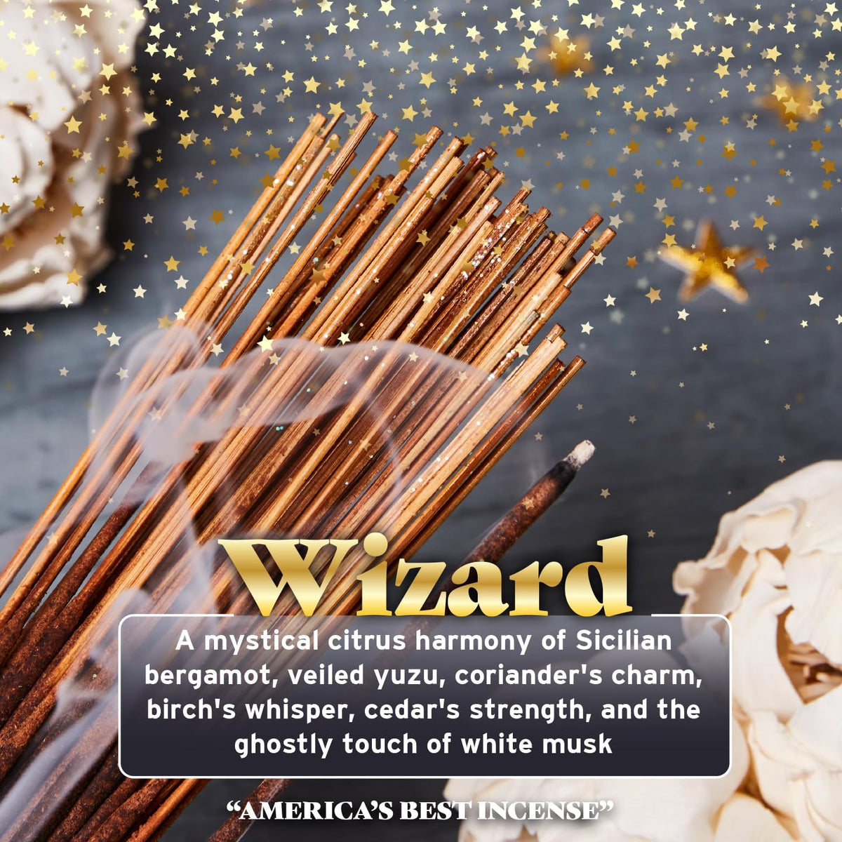 Wizard 100x Incense Sticks By Wild Berry Made in USA 100 count stick b ...