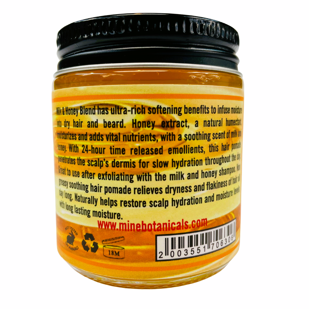 Milk & Honey Hair Pomade with Coconut Oil 4oz by Mine Botanicals ...