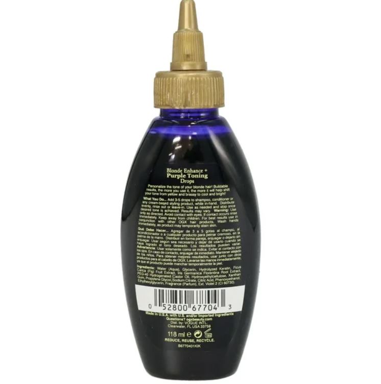 OGX Blonde Enhance + Purple Toning Drops 118ml 4 fl oz – Triple Traders