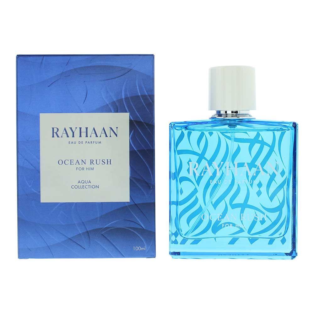 Rayhaan Ocean Rush Pour Homme Aqua Collection Eau De Parfum 100ml 3.4 ...