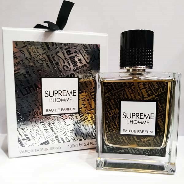 Supreme L'Homme White Eau De Parfum by Fragrance World 100ml 3.4 FL OZ ...