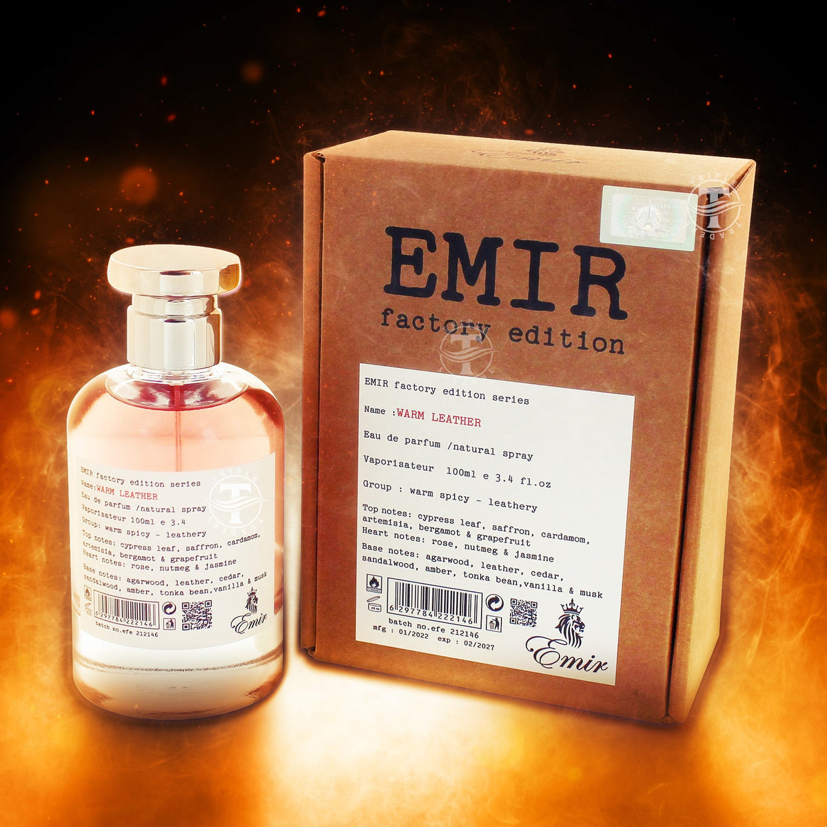 Emir Factory Edition Warm Leather Eau De Parfum 100ml 3.4 FL OZ ...