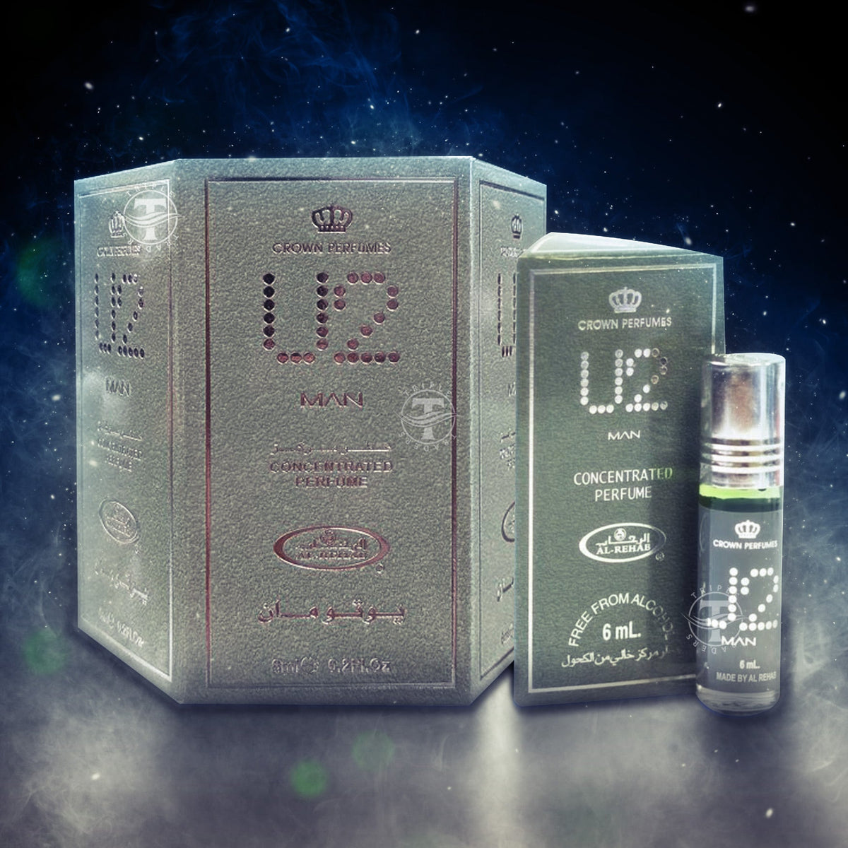 U2 Man - Crown Perfumes - 6 Pieces of Concentrated Oil Perfumes - 6ml ...